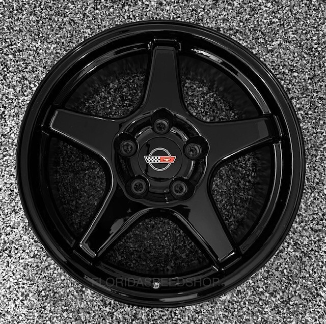 GLOSS BLACK C4 ZR1 CORVETTE WHEELS 17x9.5" SET 1988-1996 C4 CORVETTE | eBay