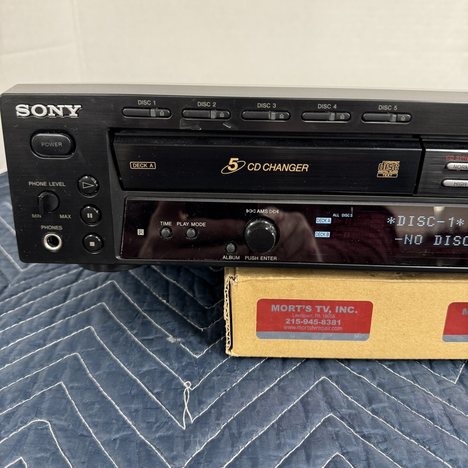 SONY RCD-W500C CD RECORDER 5-DISC CHANGER - SERVICED - CLEANED - WITH ...