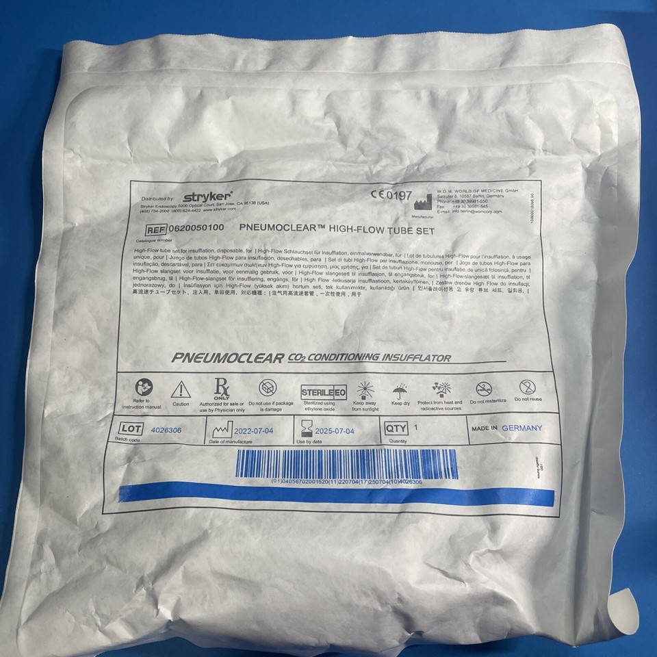 Stryker Pneumoclear High Flow Tube 0620050100 * Out Dated-Research ...