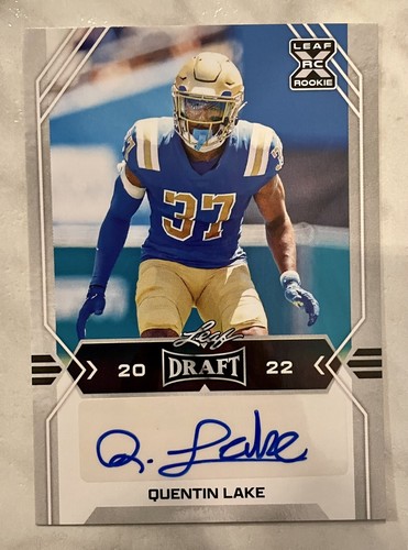 2022 Leaf Draft Auto Quentin Lake #BA-QL1 Auto RC Los Angeles Rams | eBay