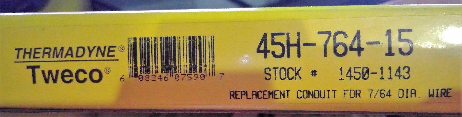 Tweco® Model 45H-764-15 .109" X 15' Conduit Liner For Eliminator Series ...