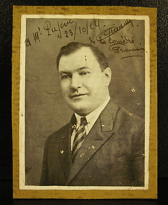 Émile Dehelly Louis Delaunay ?autographe 1924 Sociétaire de la Comédie ...