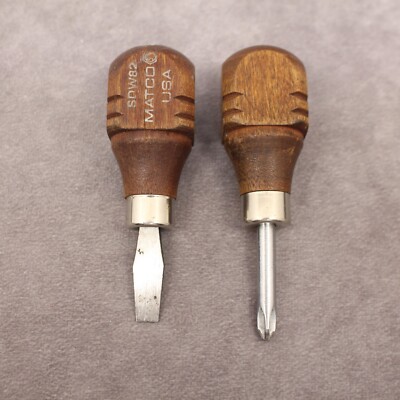 One Matco and One Unbranded Wooden Handle flathead and Phillips ...