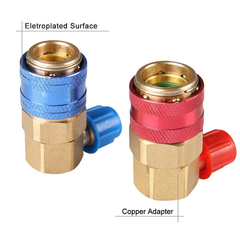 A/C Manifold Gauge Conversion Kit High Low Angle Quick Adapter ACME Car ...