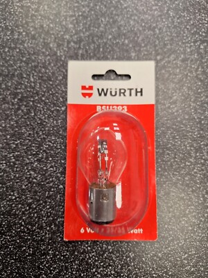 Genuine Wurth - BSU393 - 6V 35/35W - Bulb Motorbike Car Headlight ...