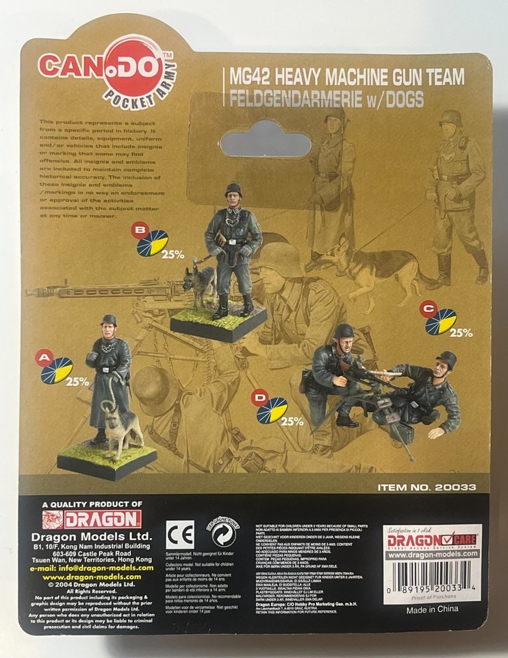 CAN.DO Pocket Army MG 42 Machine Gun Team - Gunner Assistant - 1:35 ...