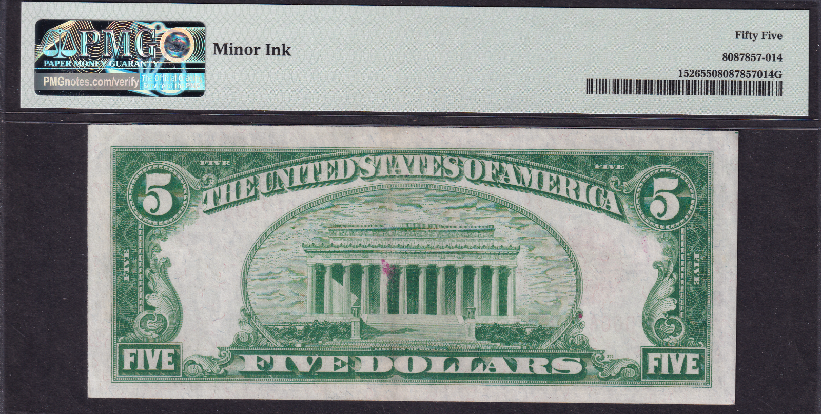 $5 1928A Legal Tender United States Note (Fancy) Fr.1526 - (DA Block ...