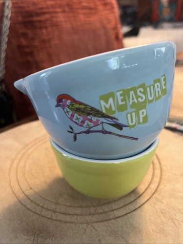 Anthropologie 4 Measure Up Nesting Measuring Cups +Bonus Bowl Shape ...
