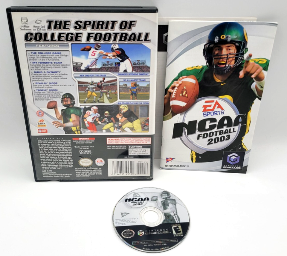 NCAA Football 2003 (Nintendo GameCube, 2002) CIB COMPLETE IN BOX | eBay