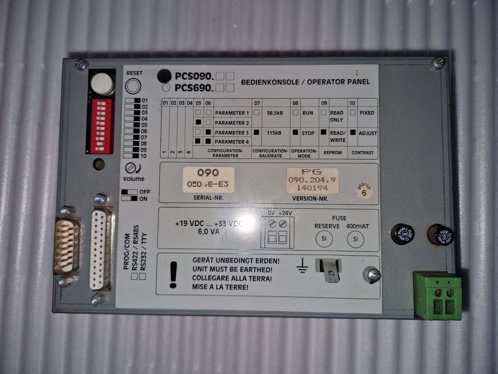 LAUER PCS 090 topline PCS090 - Version PG 090.204.9 140194 100% TESTED ...