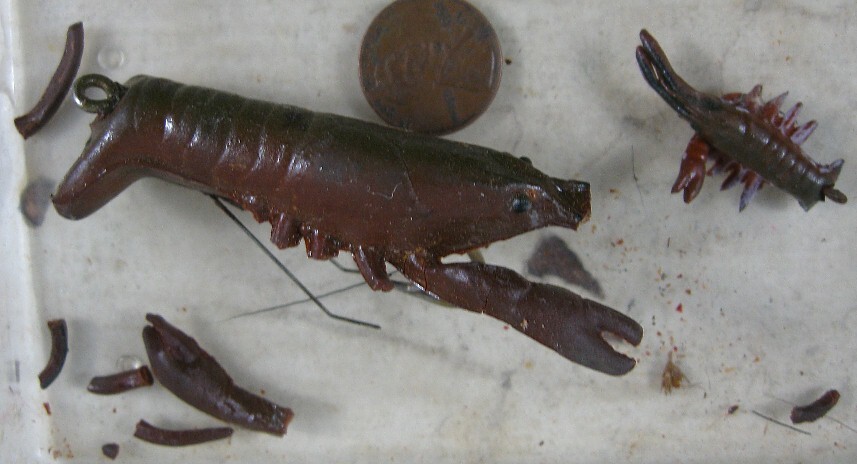 Vintage 1950's Fishing Lure Rubber Crawdad Crayfish 2 1/2” | eBay