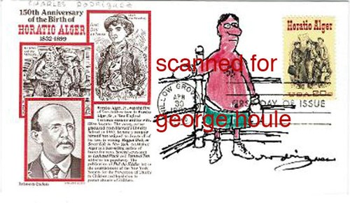 CHARLES RODRIGUES - - SIGNED - CARTOONIST - BOXER DRAWING - NAT'L ...