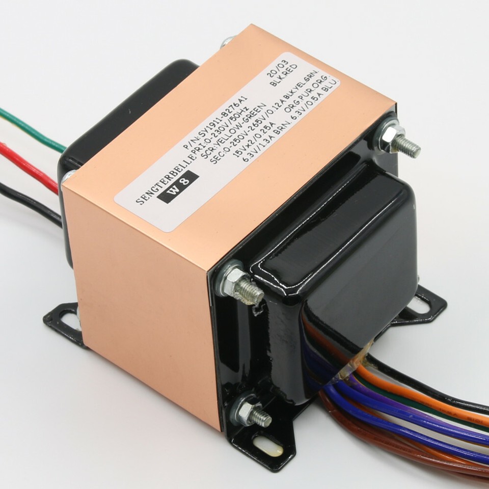 Hifi EI-core power transformer 0-250V-265V 15V-0-15V 6.3V x2 for tube ...