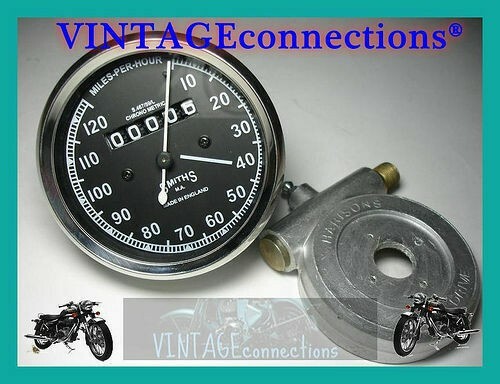 WOW NEW SMITH SPEEDOMETER 0-120 M/hR + SPEEDO HUB DRIVE | eBay
