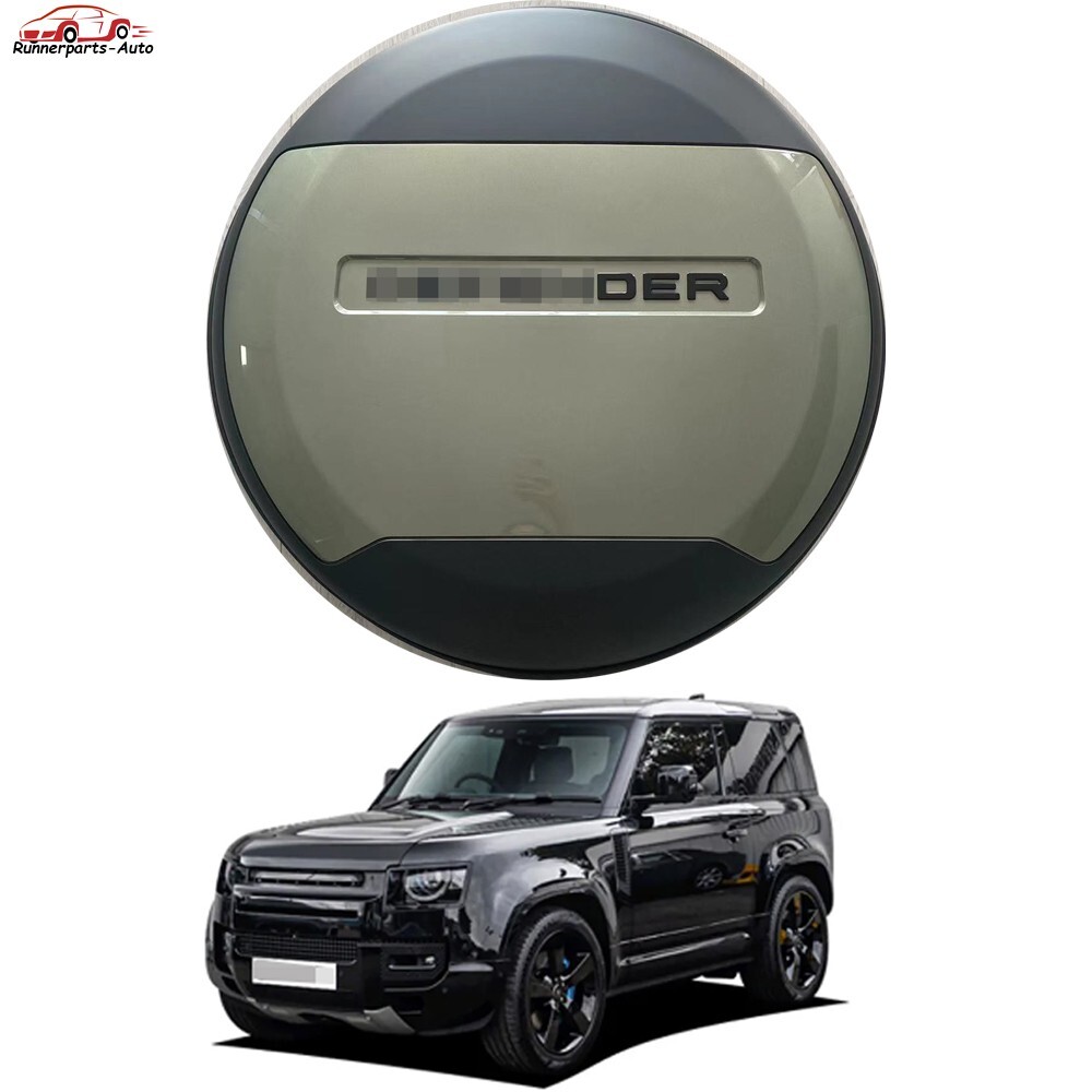 Rear Spare Tyre Tire Wheel Cover Pangea Green Fit LR Defender 110 90 ...