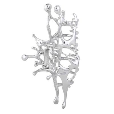 Geometric Claw Clips Women Large Silver Color Korean Style Fashion Hair ...
