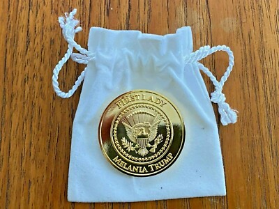 First Lady Melania Trump OFFICIAL Challenge Coin with Pouch | eBay