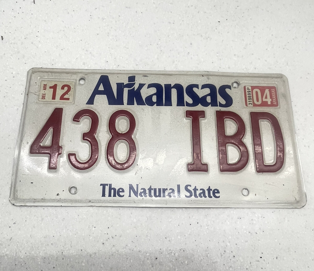 Expired Arkansas License Plate 438 Ibd | eBay