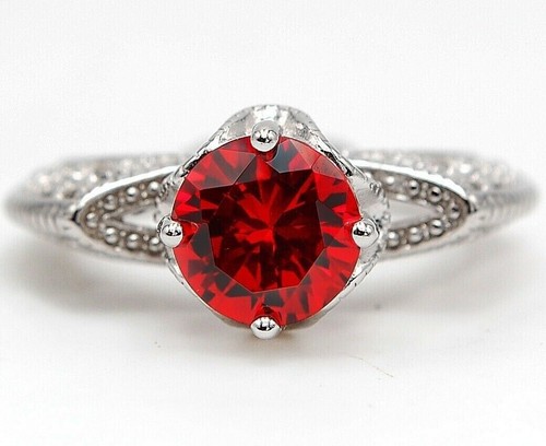 2CT Treated Ruby & Topaz 925 Solid Sterling Silver Ring Jewelry Sz 8 ...
