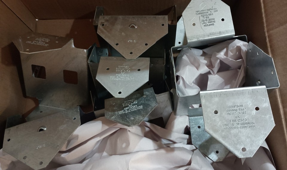 Simpson Strong-Tie BCS2-3/6Z Double Post & Column Base, 18-Ga. Steel ...