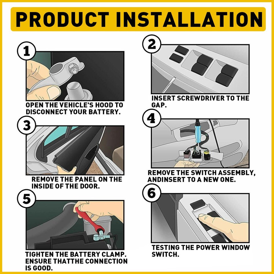 FOR 94-04 MUSTANG CONVERTIBLE DRIVER SIDE MASTER POWER WINDOW CONTROL ...