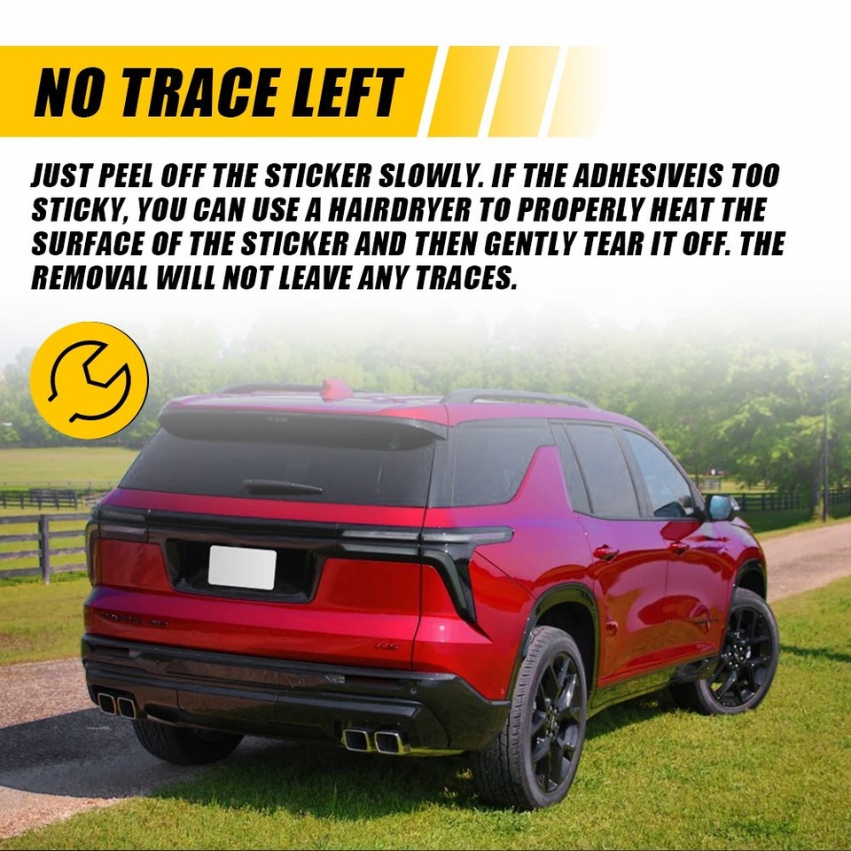 For 2024-2025 Chevrolet Traverse Smoked Front Rear Reflector Overlay ...