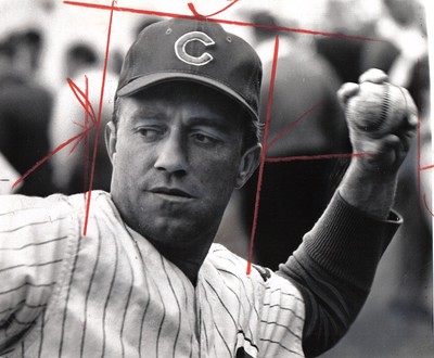 1969 Baseball Wire Photo Chicago Cubs' Al Spangler Playing Catch Before ...