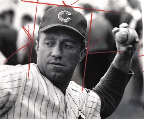 1969 Baseball Wire Photo Chicago Cubs' Al Spangler Playing Catch Before ...