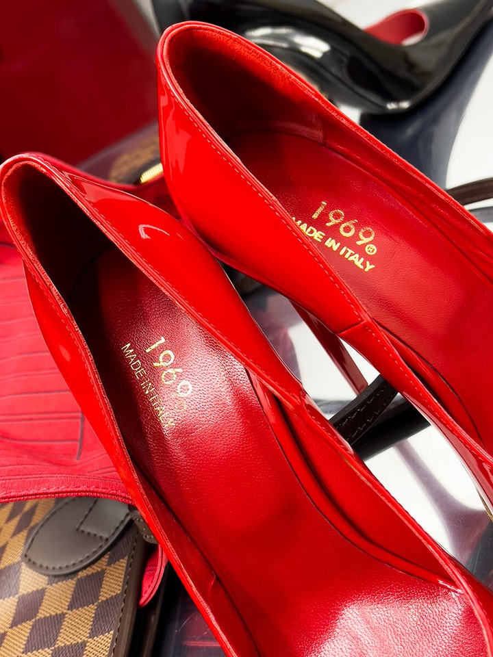 1969 Made in Italy B4 Stiletto High Heels Pigalle Style Leather Pumps ️ ...