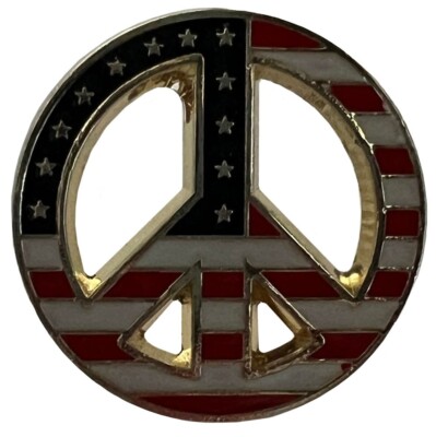 Peace Sign USA Flag Lapel Pin Free Ship In USA PREMIUM QUALITY | eBay