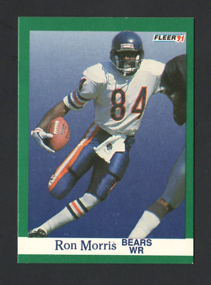 1991 Fleer Football Card Error Ron Morris Chicago Bears w/Baseball Back ...