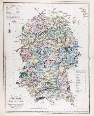 Wiltshire Marlborough Salisbury Warminster Map County Duncan Ebden 1833 ...
