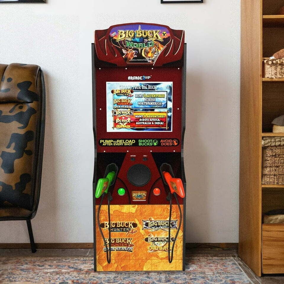 Big Buck World Shooter Hunting Arcade Game Machine Cabinet With 4 Game ...