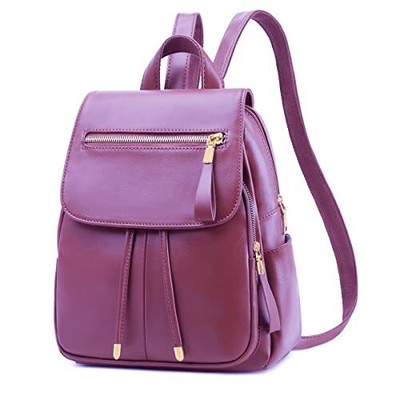 Backpack Mini Backpack PU Leather Ladies Rucksack Shoulder Bag Purses ...