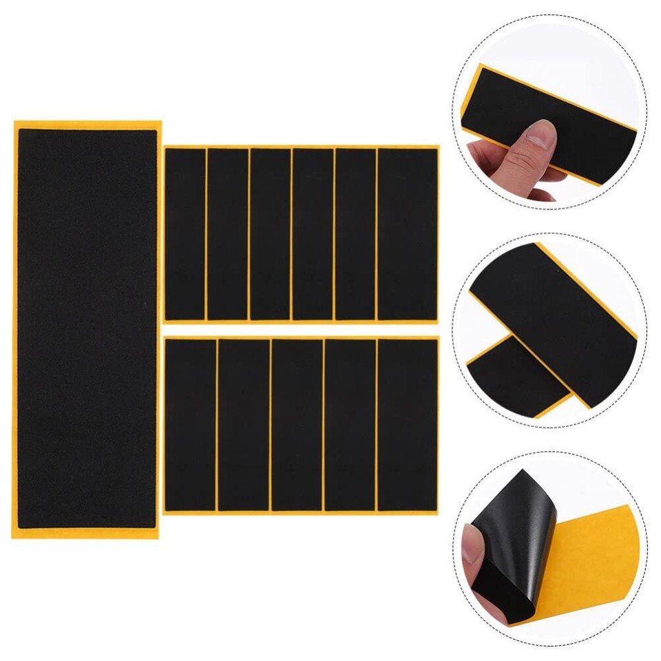 Toddmomy 12pcs Finger Skateboard Stickers Fingerboard Foam Grip Tape ...