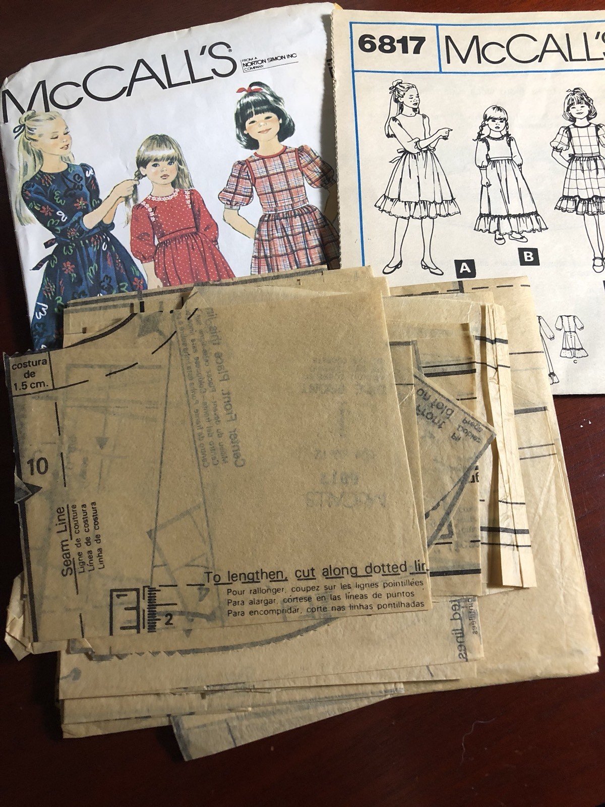 Sewing Patterns 1970’s McCalls Number 6817 Size 12 Year 1979 Dresses 3 ...