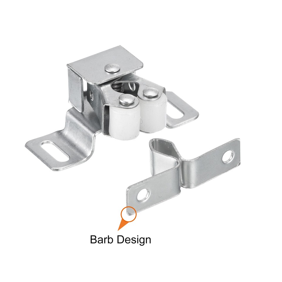 Retro Cabinet Door Double Roller Catch Ball Latch with Prong Silver ...