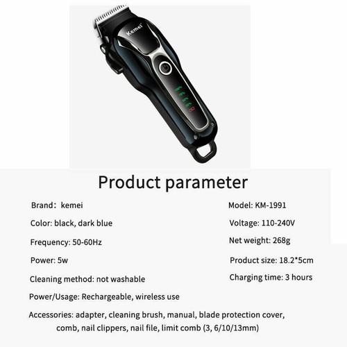 KEMEI Pet Dog Cat Hair Clippers Grooming Trimmer Kit Professional ...