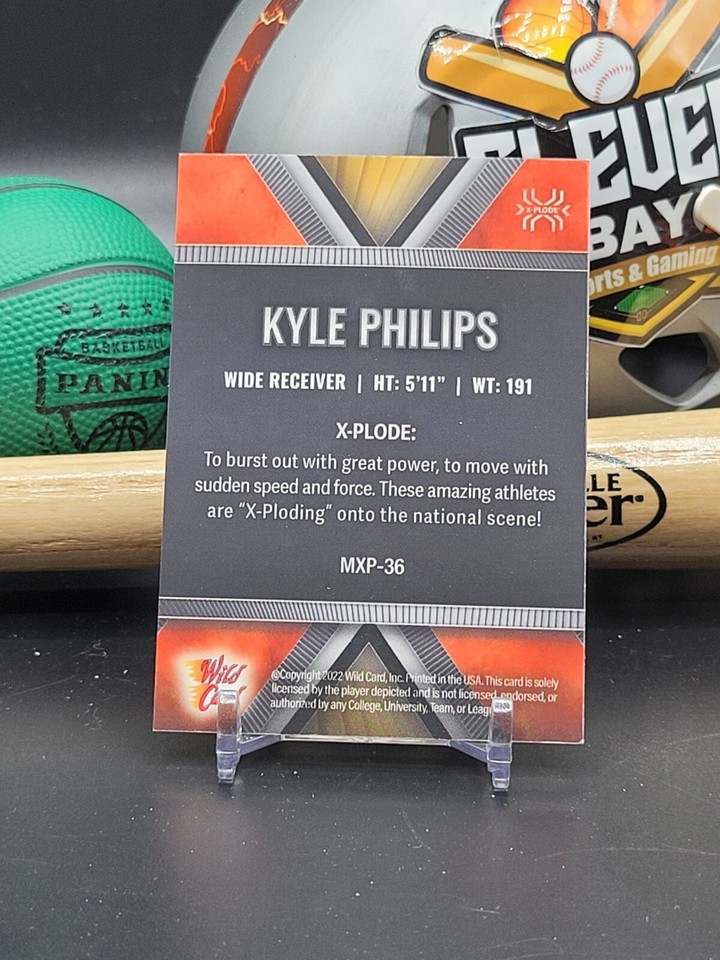 Kyle Philips 2022 Wild Card Matte X-Plode Orange #MXP-36 /100 Rookie ...