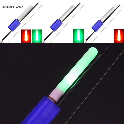 4 Pcs LED Glowing Night Fishing Light Rod Tip Clip Light Stick Sea ...