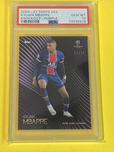 2020-21 Topps On Demand UCL Knockout - Kylian Mbappe Purple /25 for ...