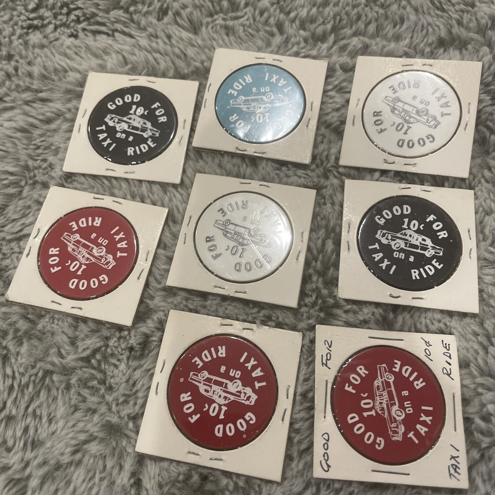 8- Old TAXI RIDE TOKENS. T-2 See Pictures | eBay