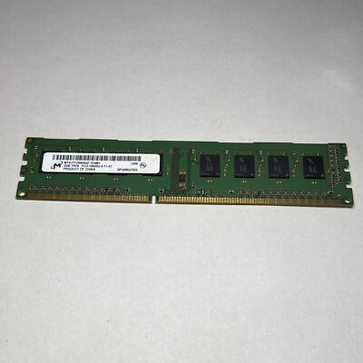 GENUINE MICRON 2GB PC3-10600U NON EEC Unbuffered DESKTOP MT8JTF25664AZ ...