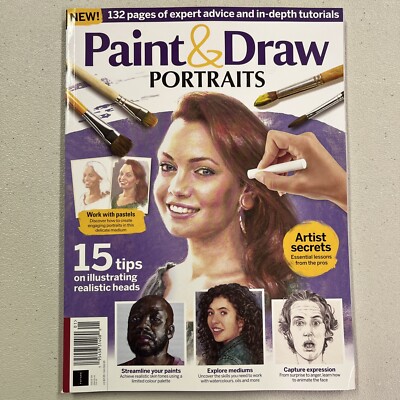 Paint & Draw Portraits Magazine Issue 04 2023 Tips Illustrating ...