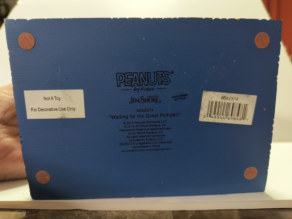 Jim Shore Peanuts Linus, Sally "Waiting For Great Pumpkin" 4042374 RARE ...