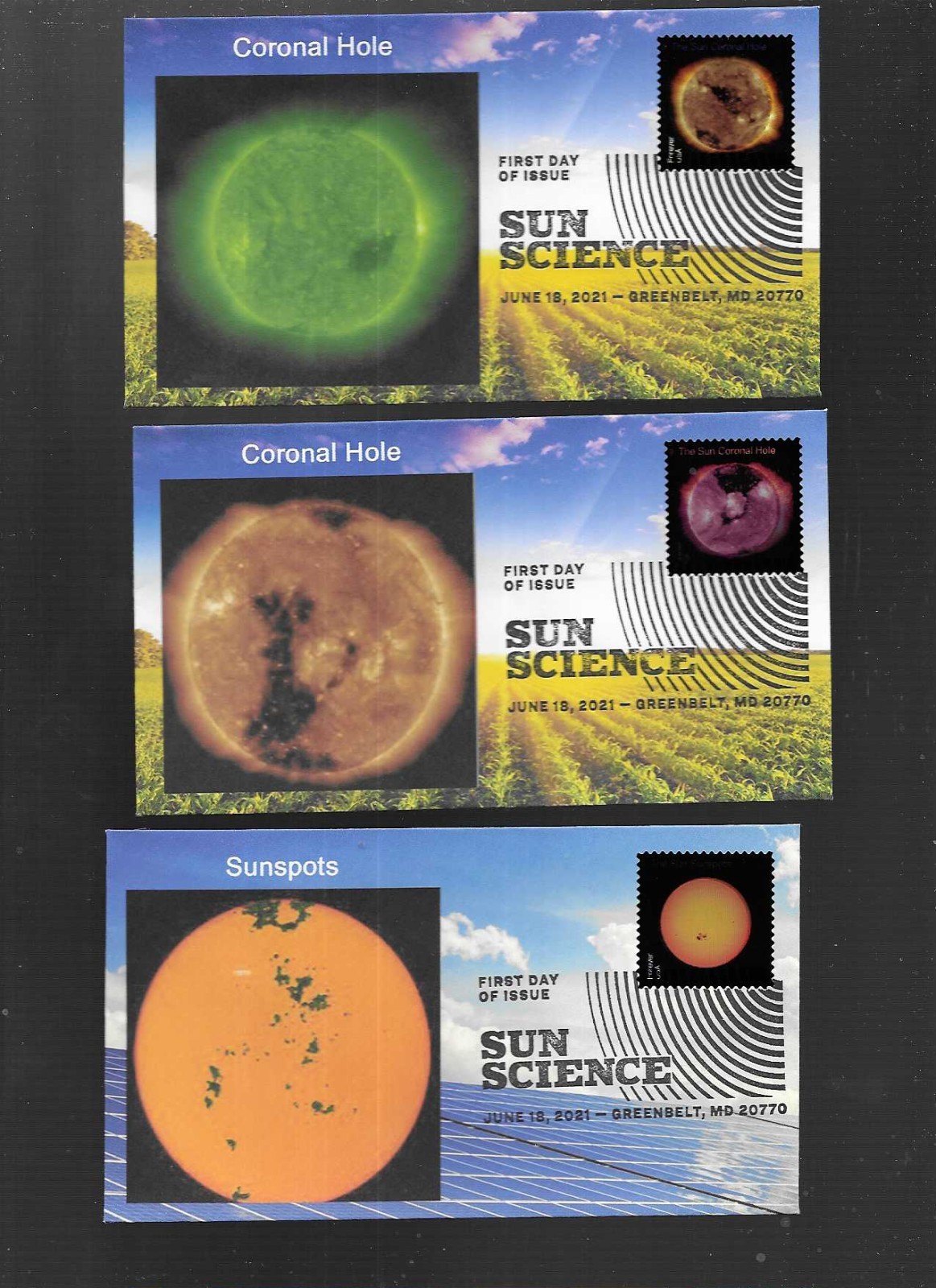 US FDC FIRST DAY COVERS SUN SCIENCE 2021 SET OF 10 | eBay