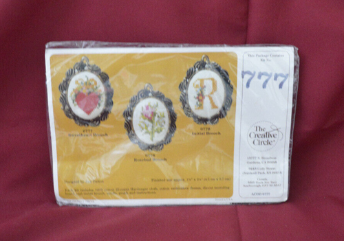 Vintage The Creative Circle Needlepoint Kit #0777 Sweetheart Brooch | eBay
