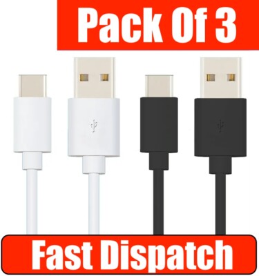 3 X Fast Charging Type C USB Heavy Duty Universal Phone Charger Data ...