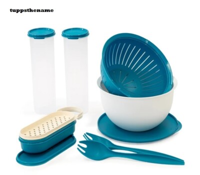 NEW Tupperware Pasta Master Set Grater with lid MM#5 4.3L Bowl Colander ...