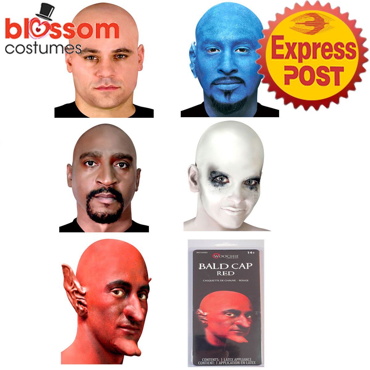 AC1815 Woochie Bald Cap Skin Head Make Up Halloween Costume Special ...